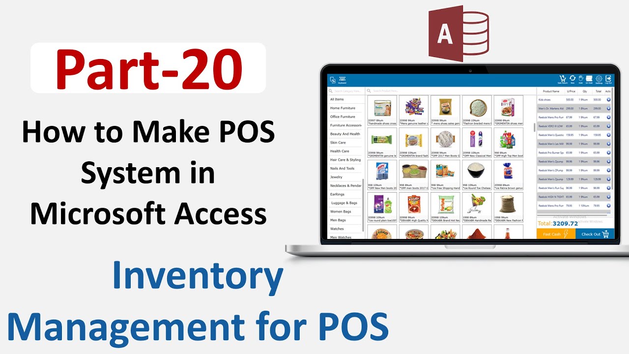 How to Make POS in Microsoft Access Part 20 | Inventory Management ...