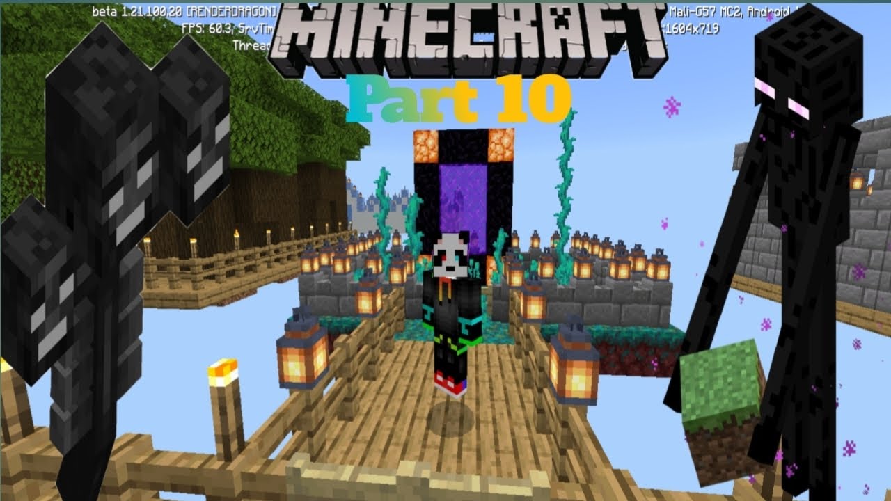 BUILDING NETHER PORTAL AND DECORATING IT IN BLUE BIOME IN PART 10 OF ...