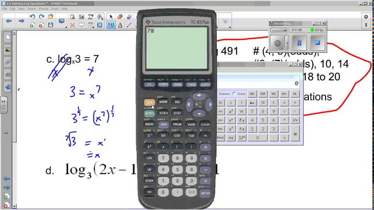 MHF4U 4 4 Solving Log Equations - YouTube