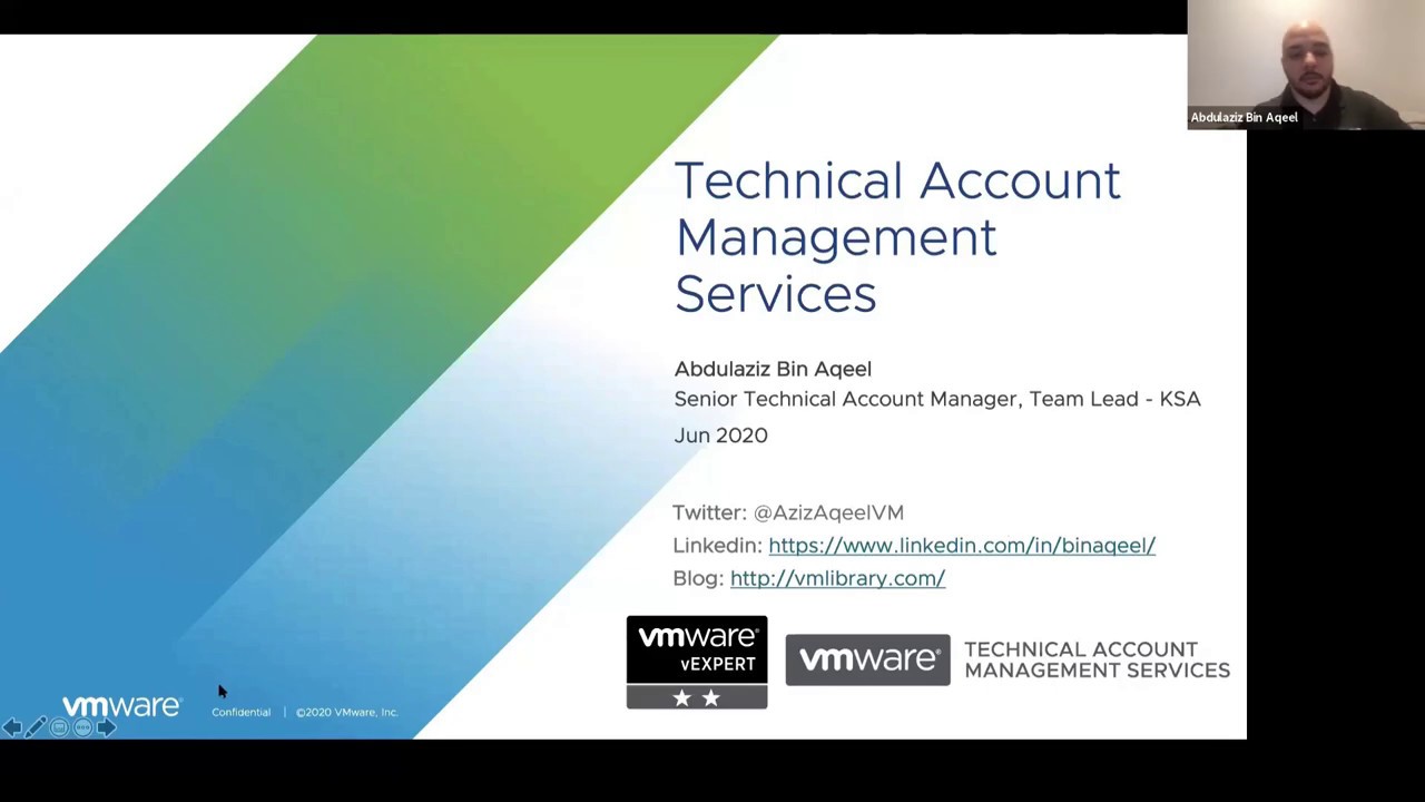 Egypt VMUG |What's VMware TAM |Abdulaziz Bin Aqeel - YouTube