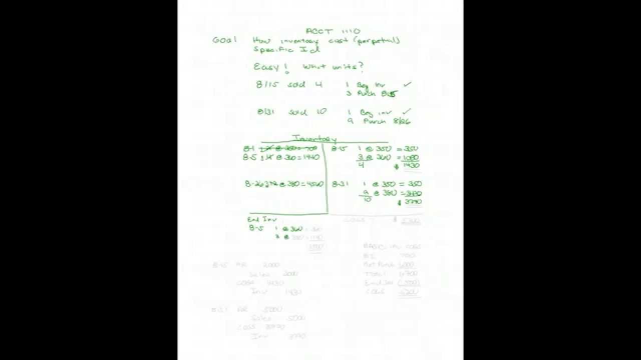 COGS calculation using Specific Identification-Perpetual - YouTube