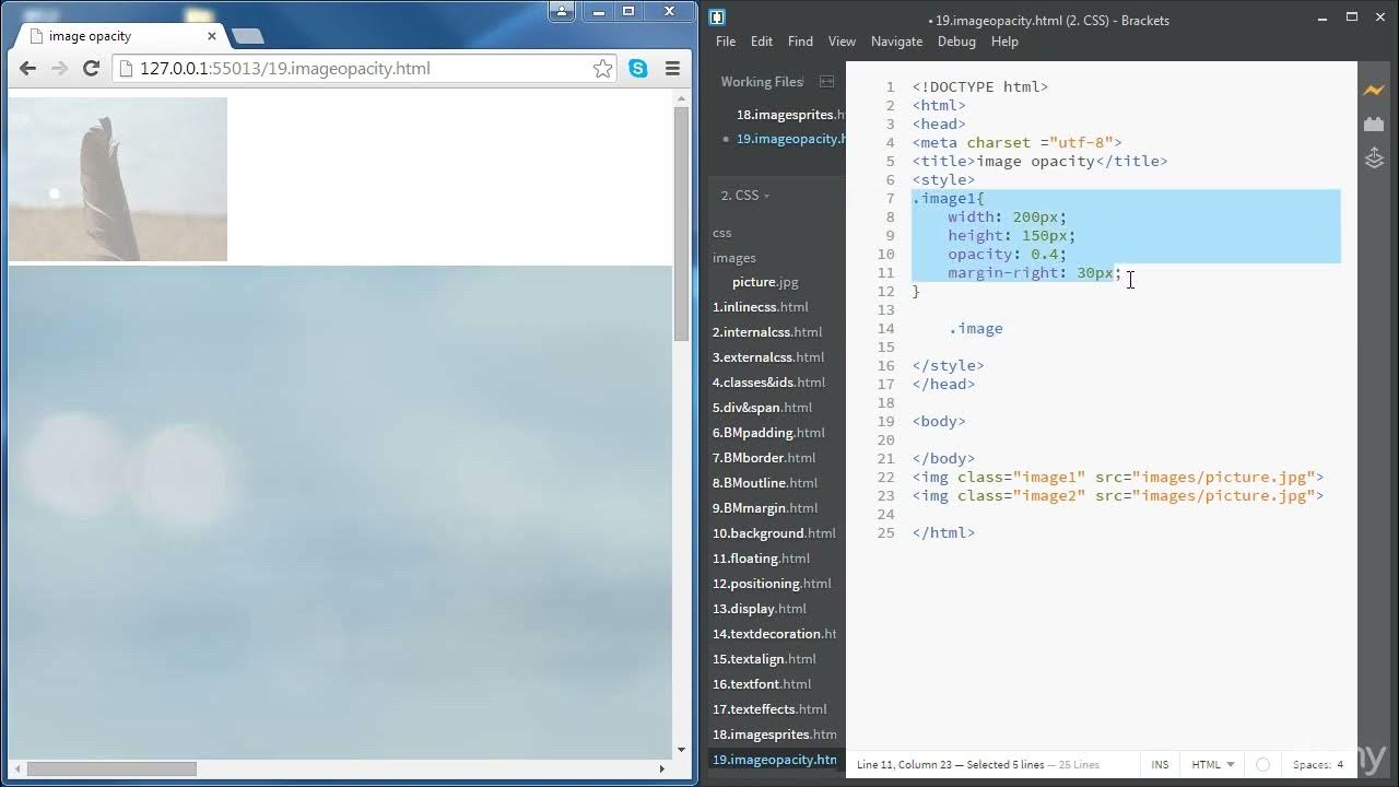 21. Image Opacity - CSS - YouTube