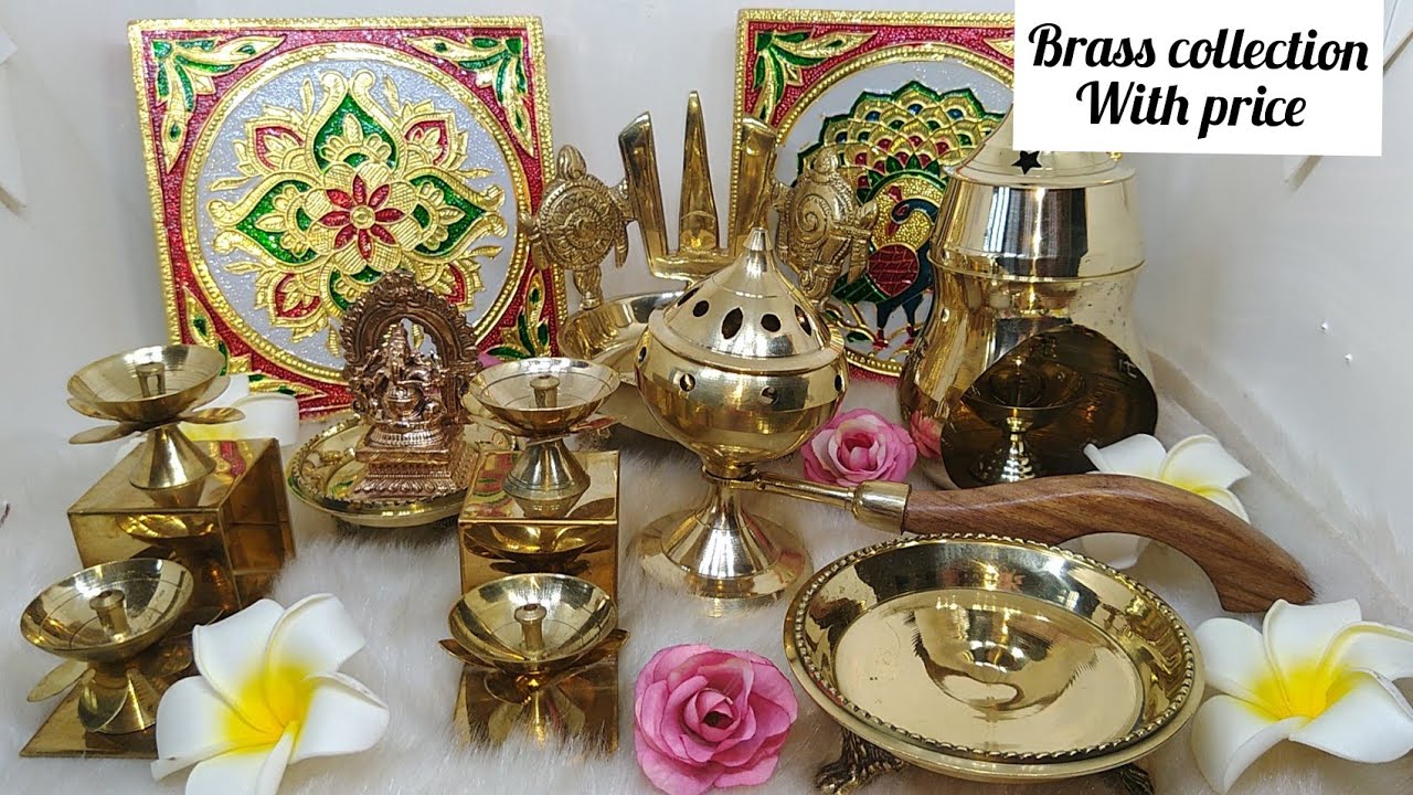 brass vilaku/brass Diya/ wooden Handel dubakal/sangu sakara vilaku ...