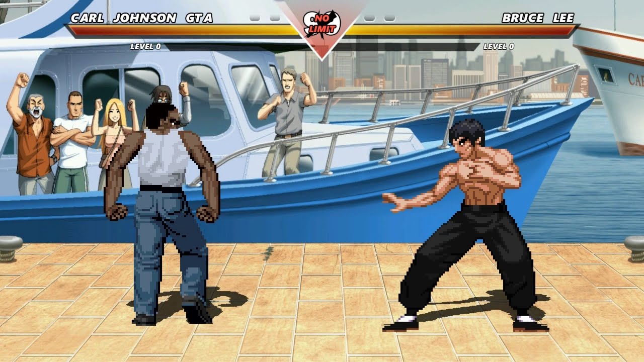 CJ GTA vs BRUCE LEE - Highest Level Incredible Epic Fight! - YouTube