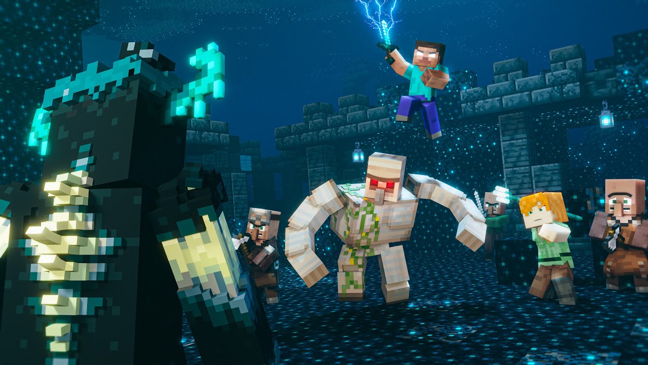 Warden VS Village Army! - Alex And Steve Life (Minecraft Animation ...
