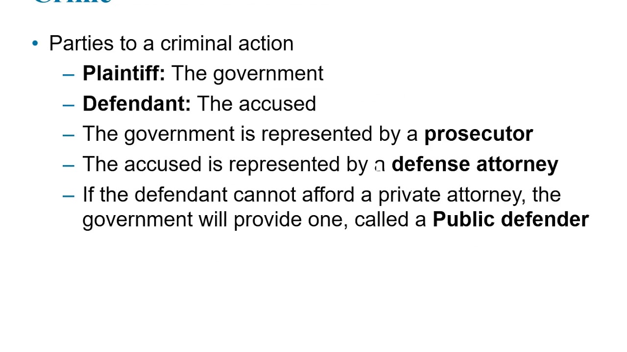 BUS 115 Criminal Law - YouTube