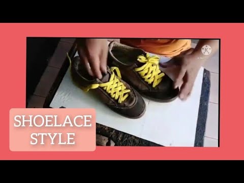 Shoe lace tutorial new style... - YouTube