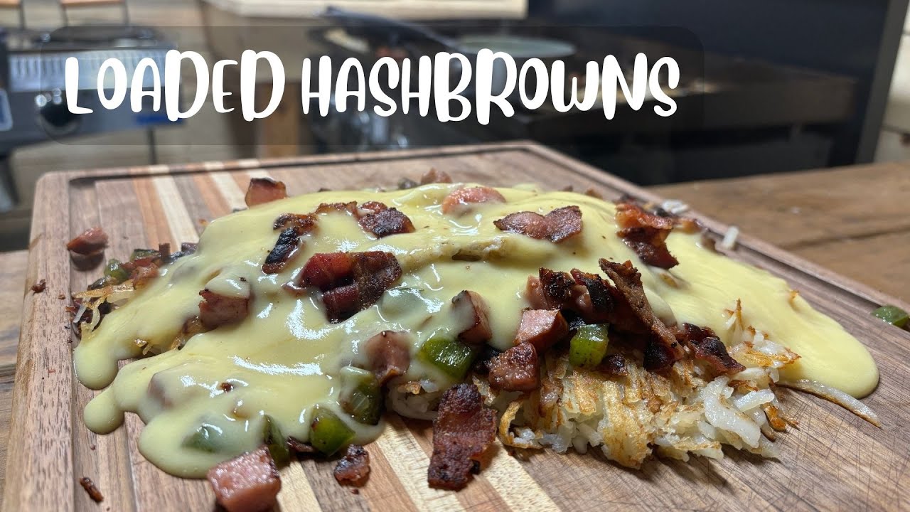 EASY LOADED HASHBROWNS on the GRIDDLE - YouTube