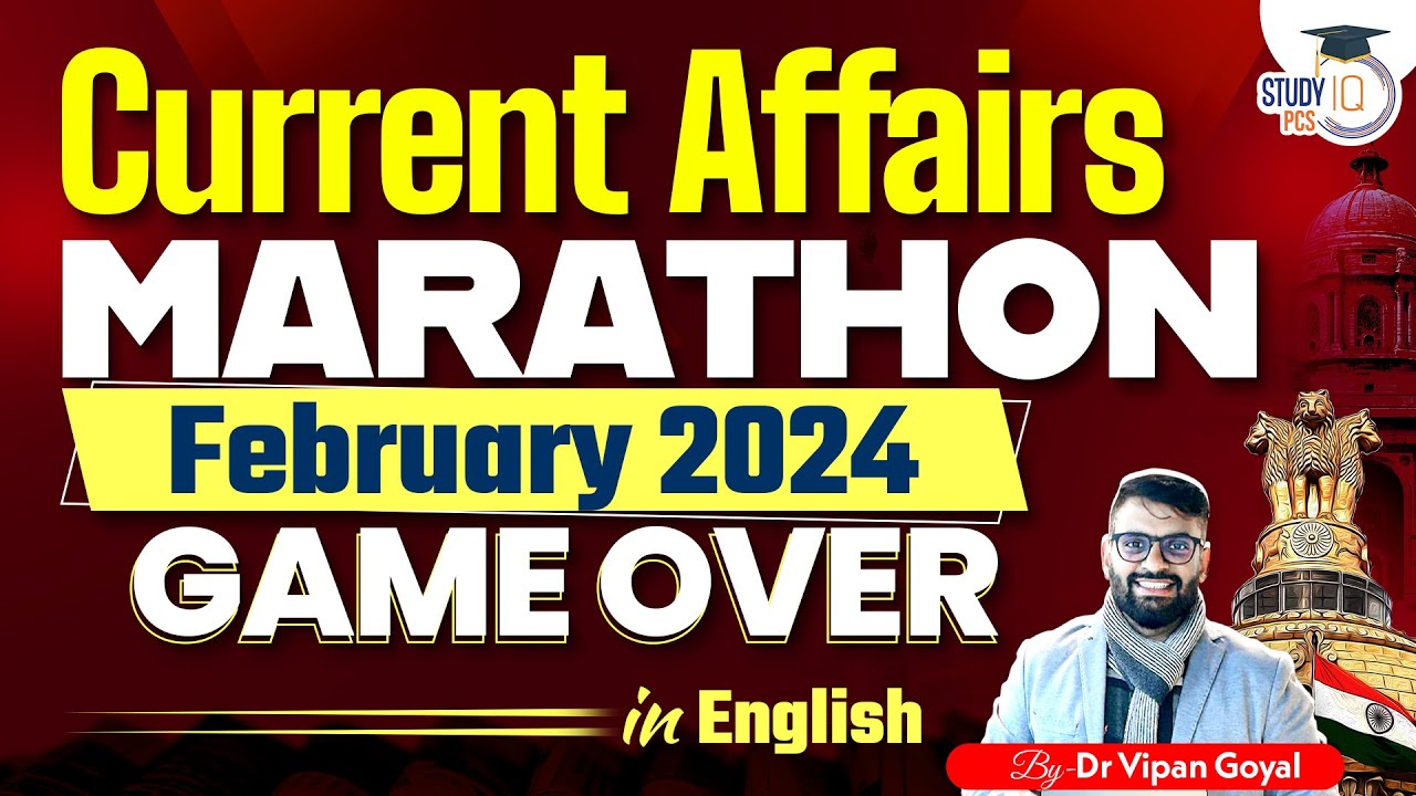 Current Affairs in English February Month 2024 For South and North East students l Dr Vipan ...