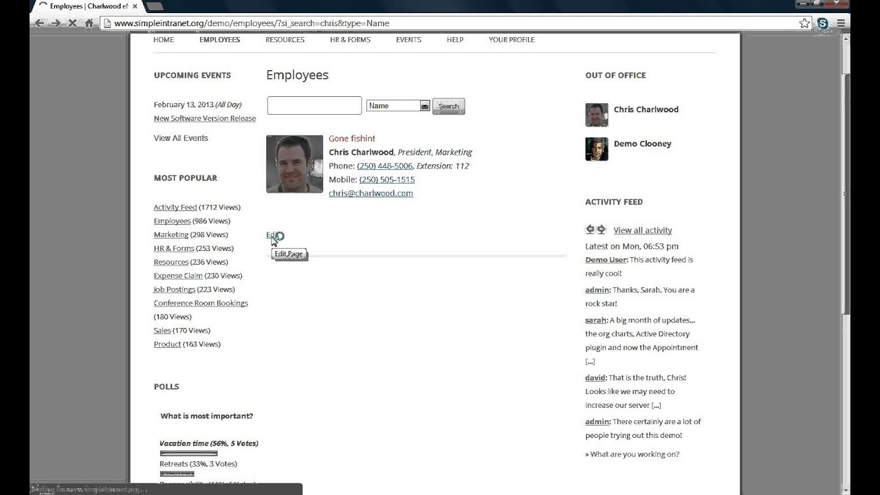 Demo #1: Simple Intranet Employee Photos and Directory - YouTube