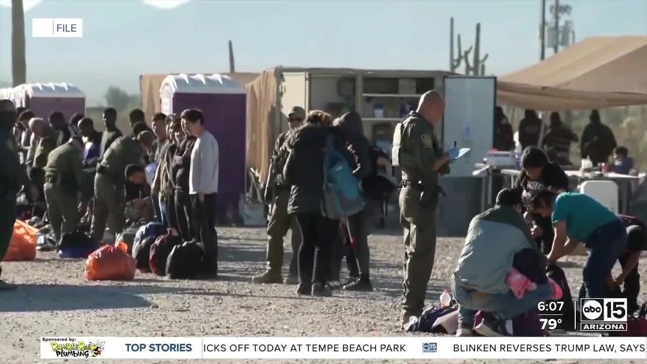 Migrant encounters dropped by nearly half after record December numbers - YouTube