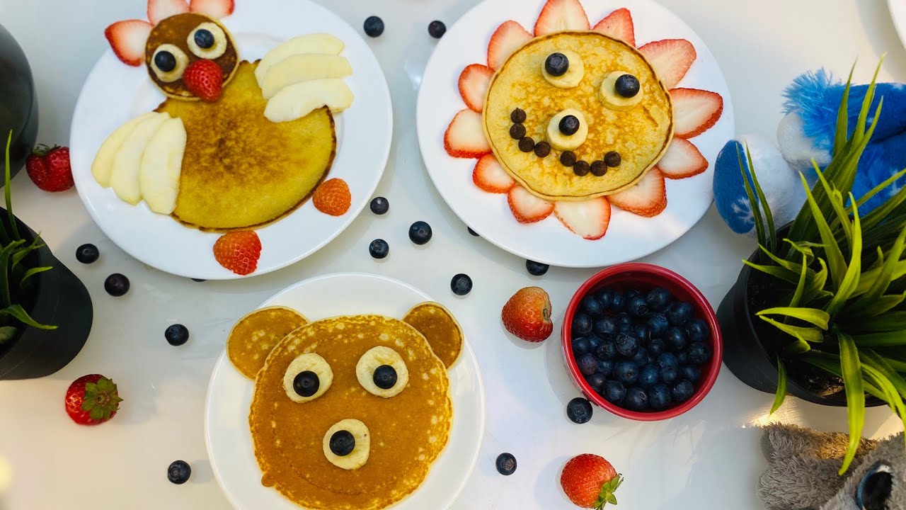 Pancake in Animal shapes | Kids can make Owl, Lion, Bear and more ...