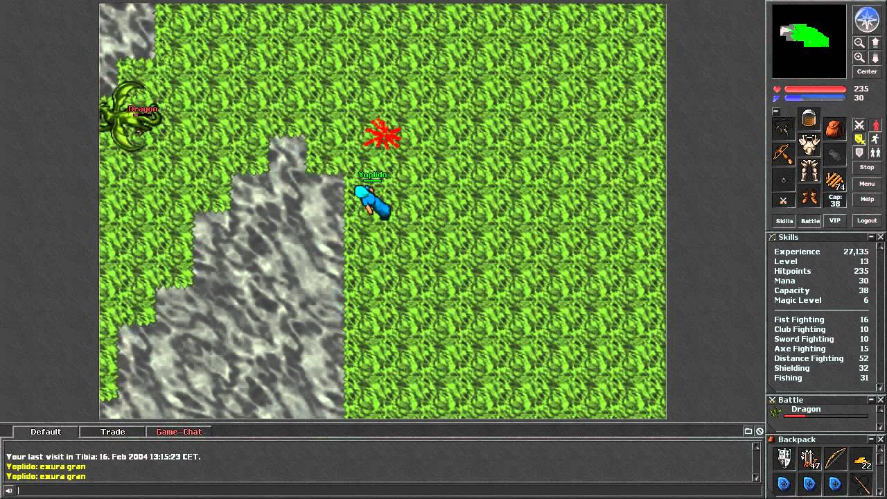 Tibia [7.2] Dragon hunt - YouTube