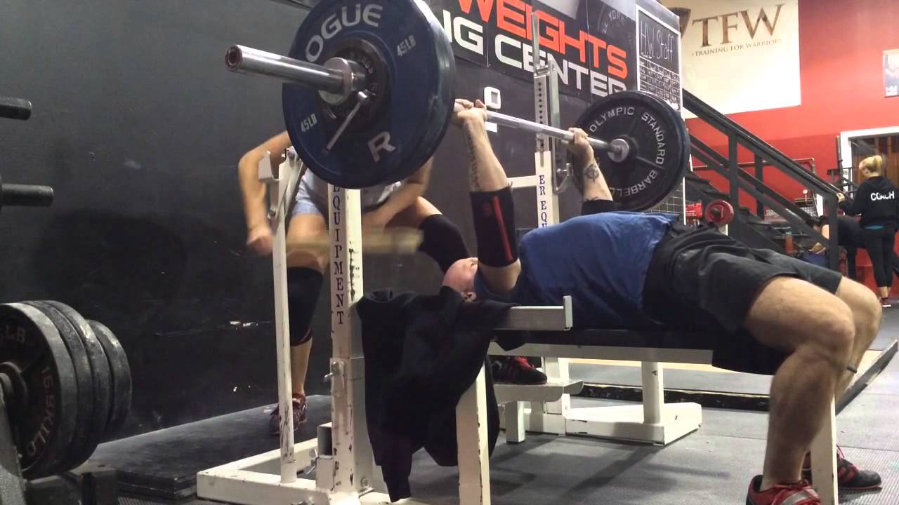 245 lb bench 1 board - YouTube