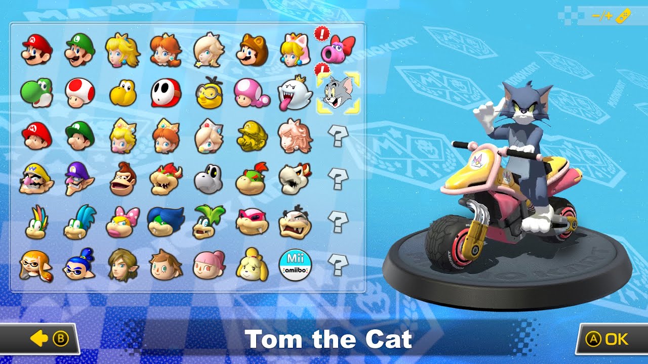 What if you play Tom (Tom and Jerry) in Mario Kart 8 Deluxe (Mushroom ...