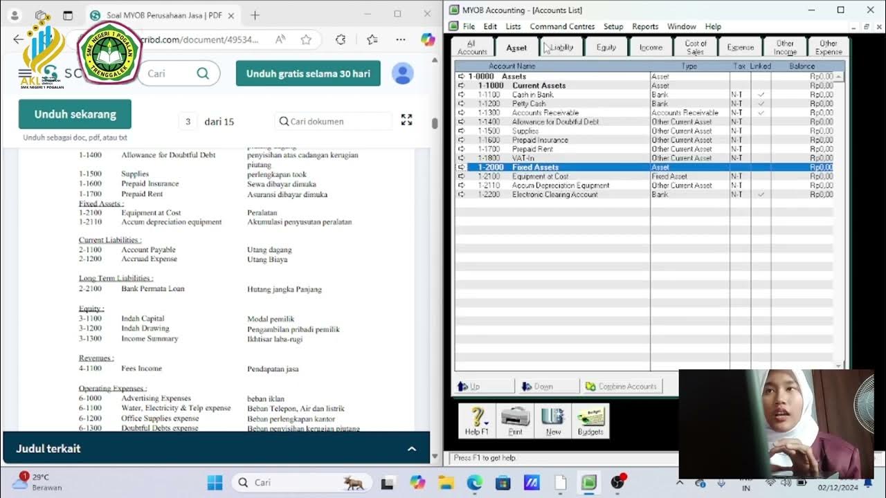 Tutorial Input Data Awal Perusahaan & Daftar Akun "SALON PUTRI" - Nadin Eka Maeyza R. (23 ...