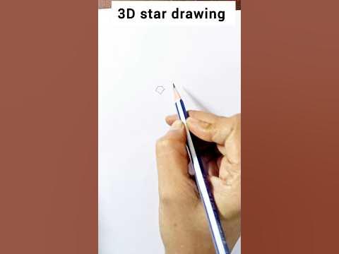 How to draw 3D star.Easy step by step tricks learning pencil draw for ...
