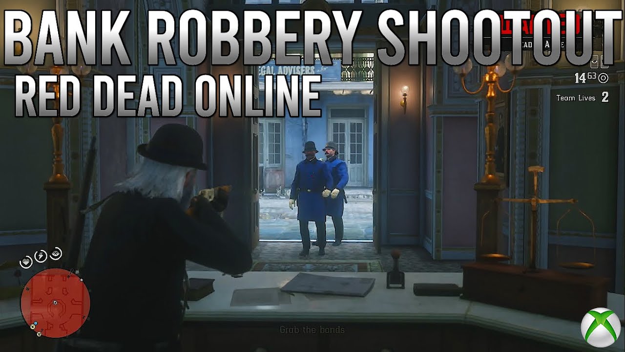 Bank Robbery Shootout - Red Dead Redemption 2 Online - YouTube