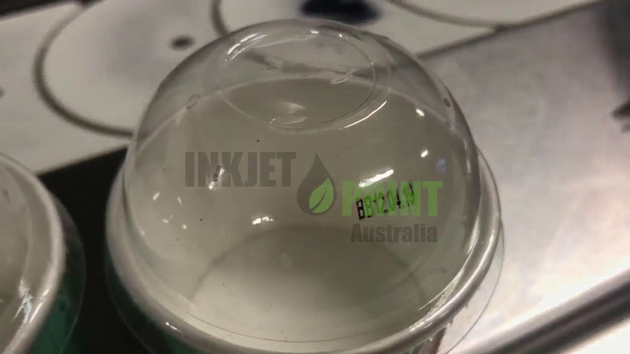 U2Pro S batch code expire date printing on plastic ice cream cup lid ...