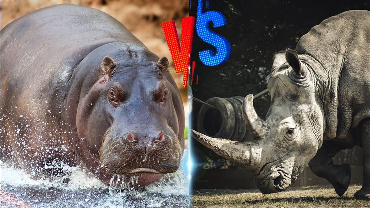 hippopotamus vs rhinoceros who would won in telugu |Hippo vs Rhino ...
