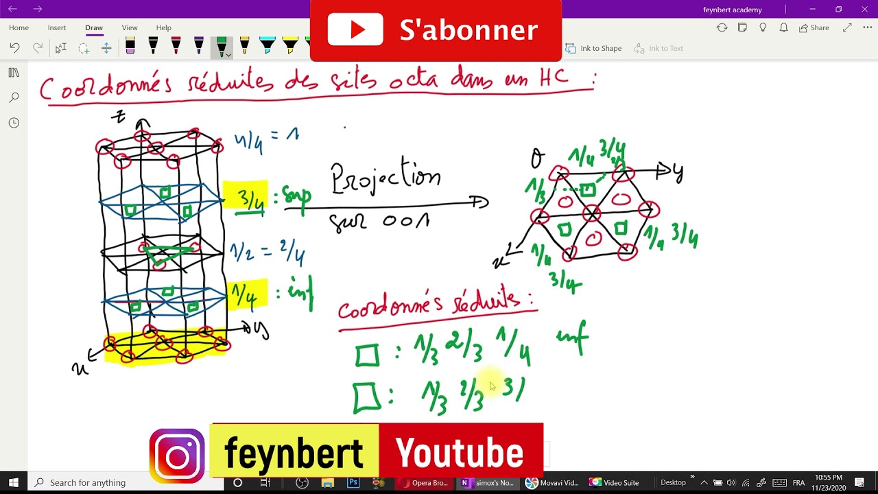 47- Projection et Coordonnées réduites des Sites Octaédriques dans un ...