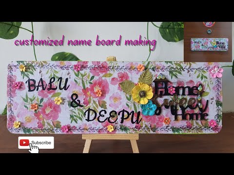 customised name board making || MDF name boards making - YouTube