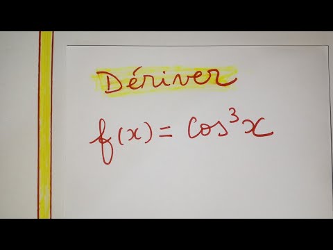 Dériver cos^3x. f(x)=(cosx)^3. Dérivée des fonctions trigonométriques des fonctions de puissance ...