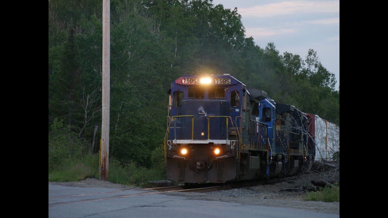 MEC 7595 leads NMWA West out of Northern Maine Junction 7/3/20 - YouTube