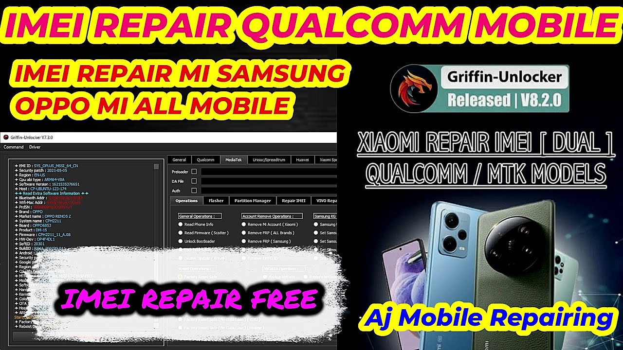 IMEI Repair No CREDIT FREE || DUAL IMEI FOR XIAOMI || Griffin-Unlocker ...