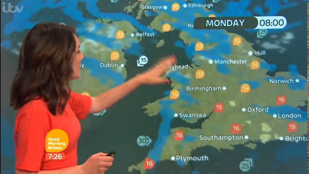 Laura Tobin GMB Weather 27/7/15 - YouTube