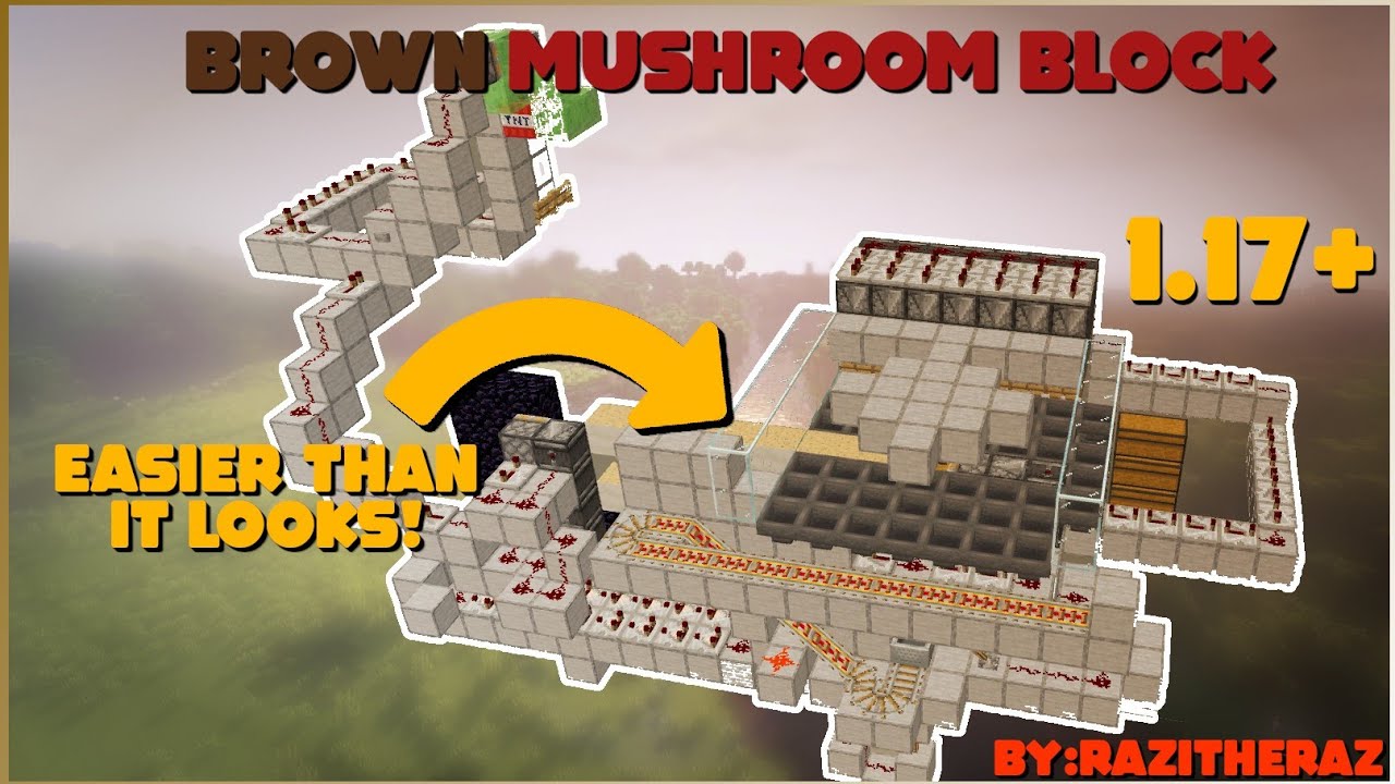 How To Make a Semi-Automatic Mushroom Block Farm In Minecraft(9.6k Per ...