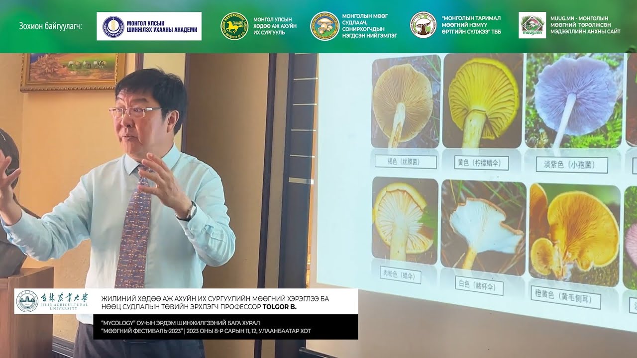 "Mycology" мөөг судлалын олон улсын эрдэм шинжилгээний бага Tolgor B. (muug.mn) - YouTube