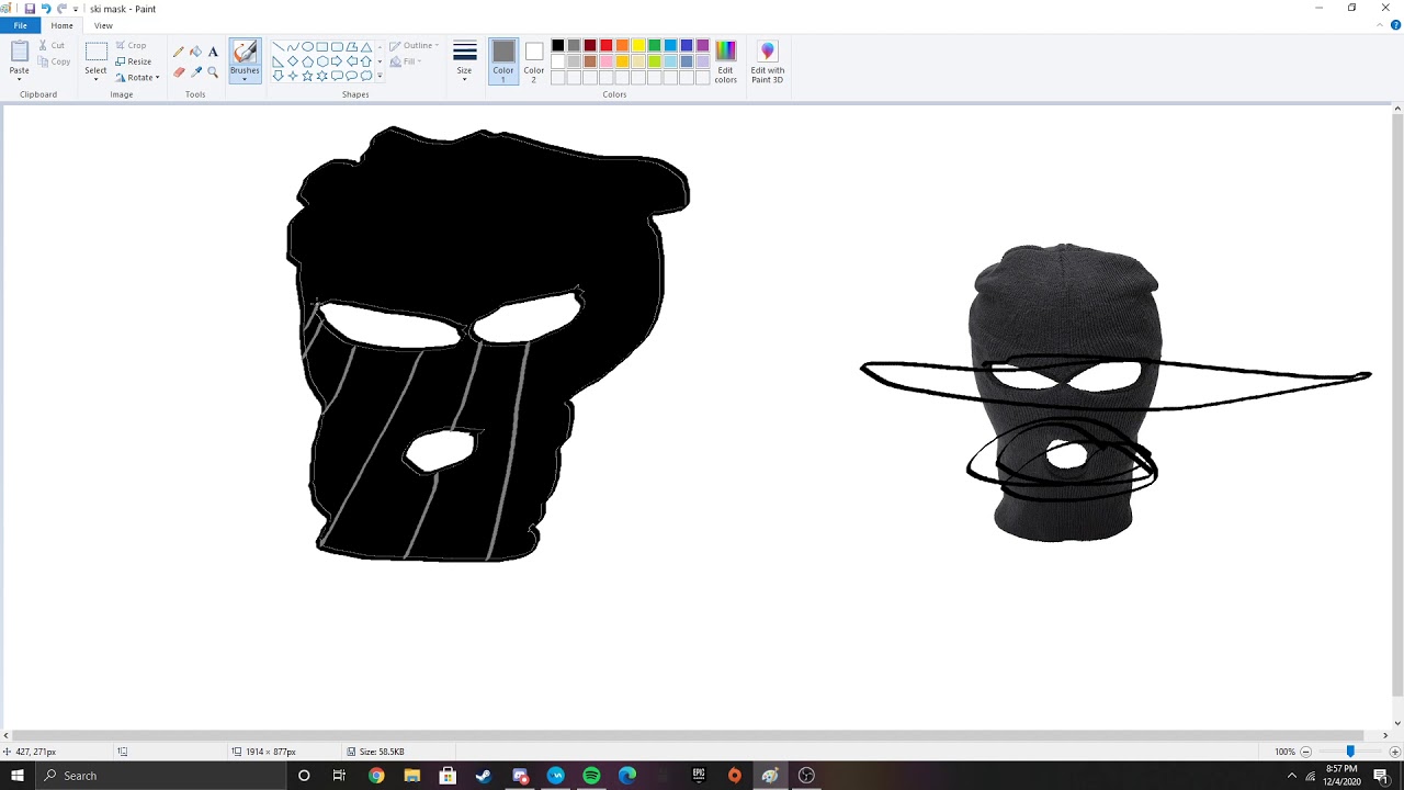 Ski mask tutorial - YouTube
