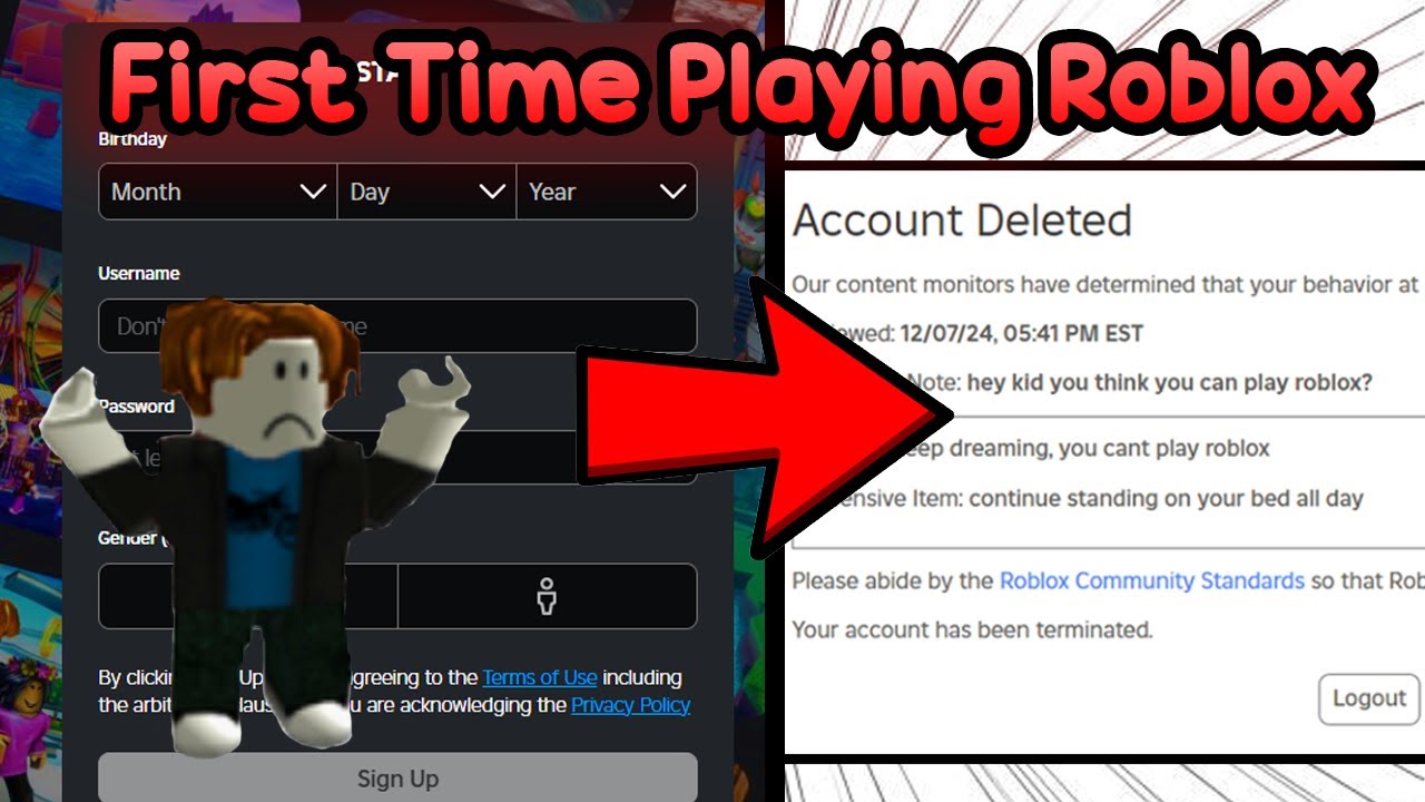 When You Play Roblox For The First Time 💀 - YouTube