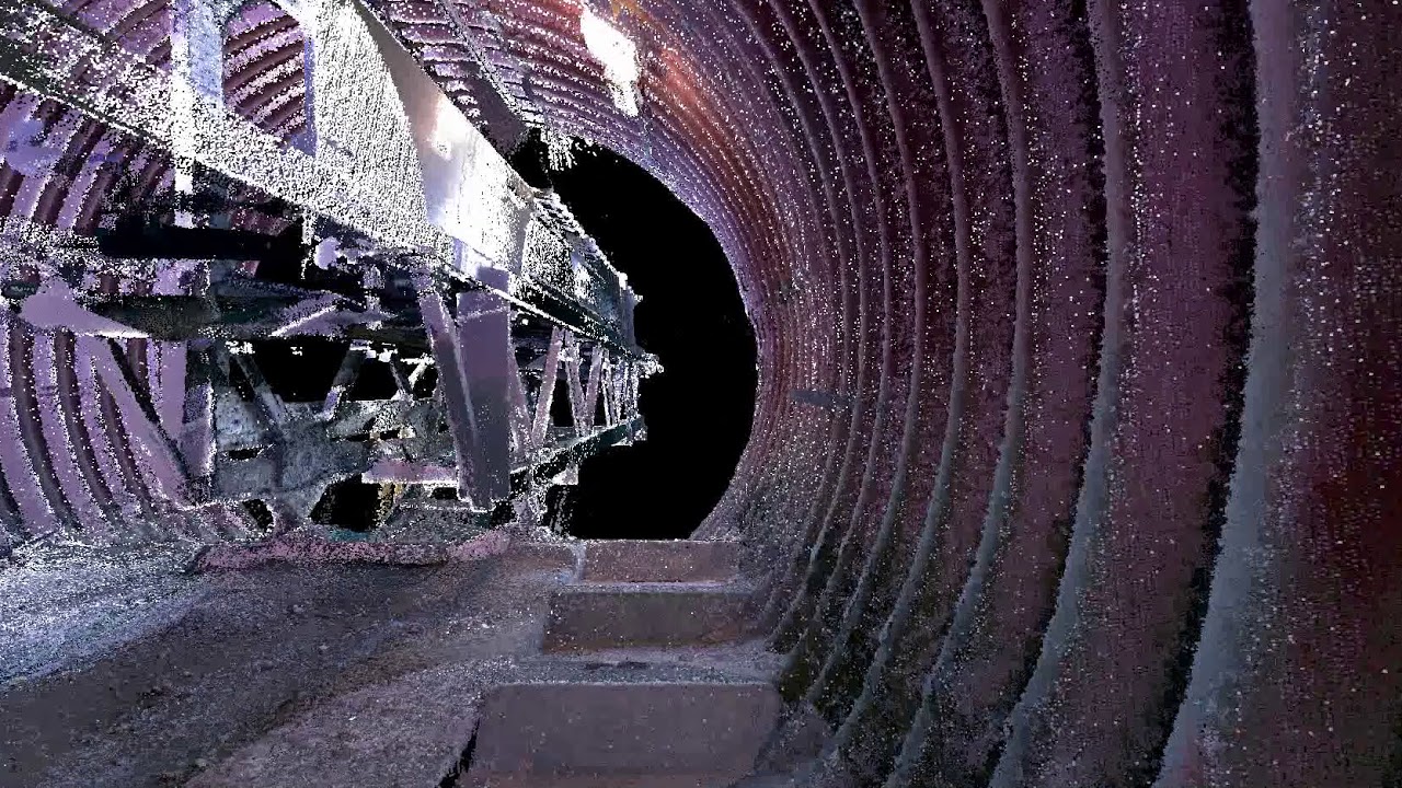 3D Point Cloud Survey of Sand Conveyor Tunnel - YouTube