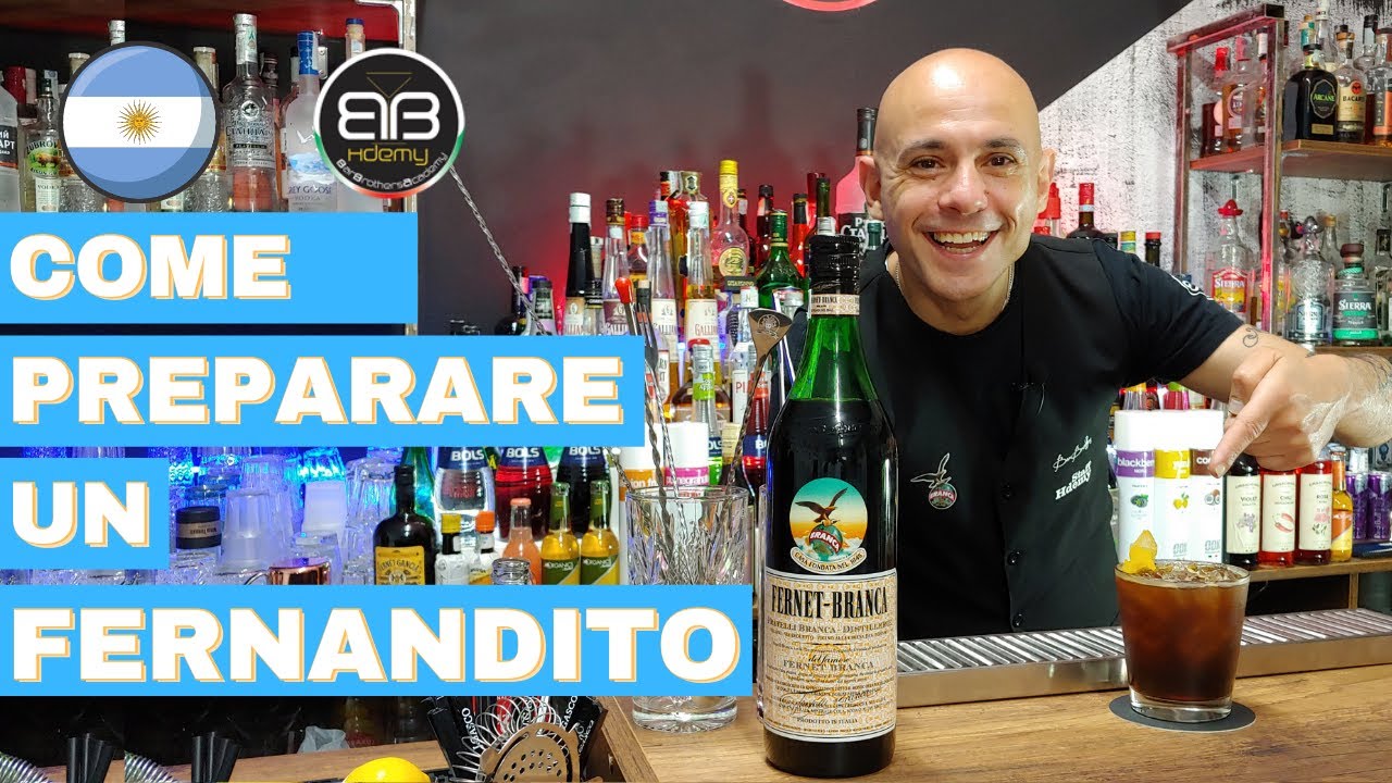 Come preparare un Fernandito cocktail iba, Fernet Branca e CocaCola ...