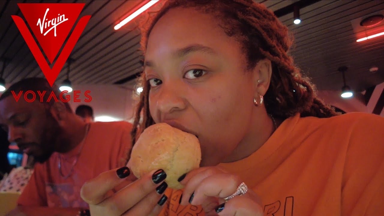 Travel Vlog | Virgin Voyages Scarlet Lady| Eating at Razzle Dazzle ...