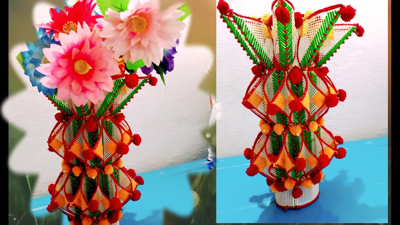 Netseet Guldasta design //Make Red and Guldasta Easy | Bottle se ...