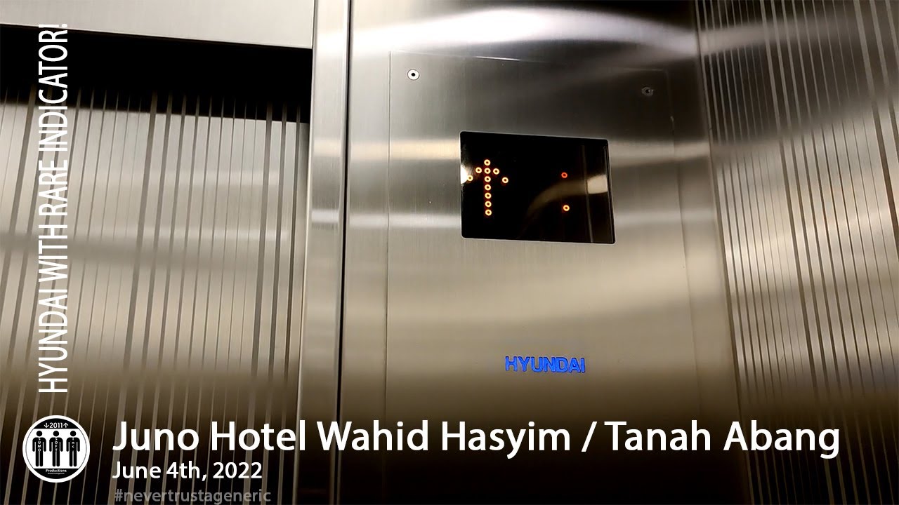 Hyundai Traction Lifts / Elevators with Rare Indicator at Juno Hotel Wahid Hasyim, Jakarta - YouTube