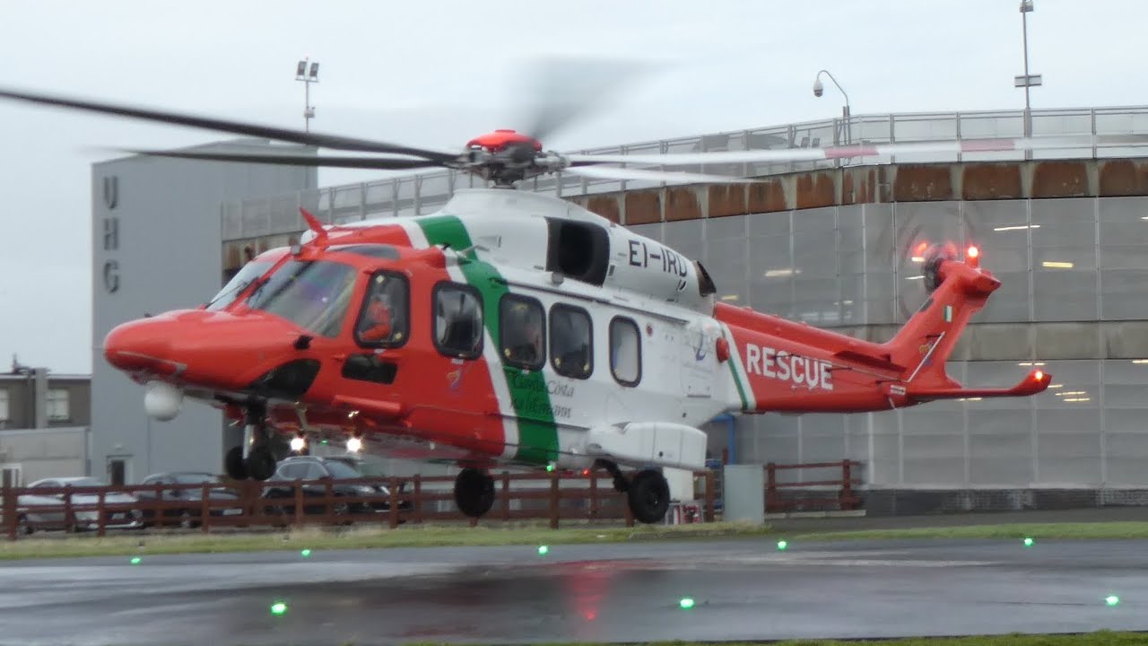 New Irish Coast Guard AW189 (Rescue115) Approach to UHG 21/12/24 # ...