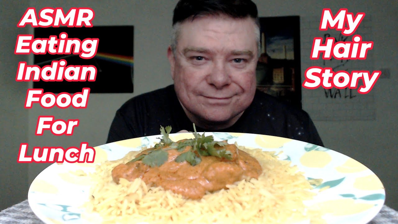 ASMR - Eating Indian Food (My Hair Story) - YouTube