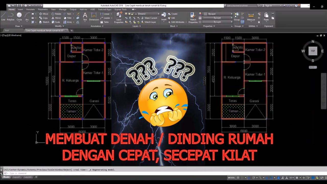 Membuat Denah / Dinding Rumah Dengan Cepat Untuk Pemula - YouTube