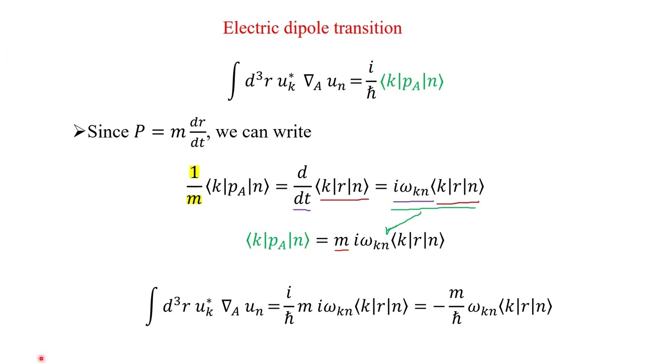 Q 12.4 Quantum Mechanics : Semiclassical treatment of radiation (Part 3 ...