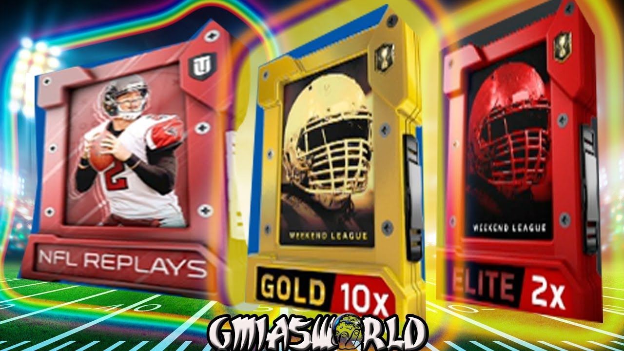 NFL REPLAY WEEK 4 MONTHLY WEEKEND LEAGUE REWARDS PACK OPENING MADDEN 18 ...