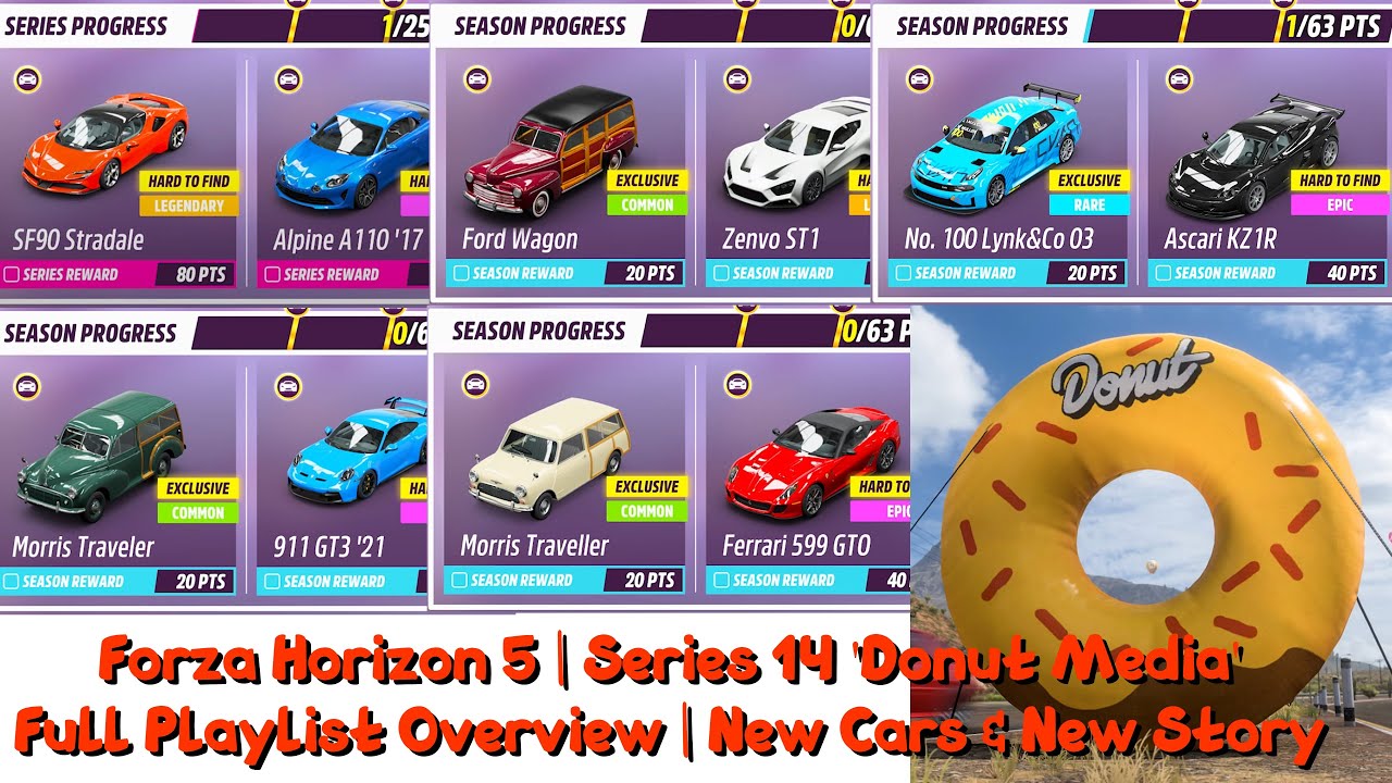 Forza Horizon 5 | Series 14 'Donut Media' | Full Playlist Overview ...