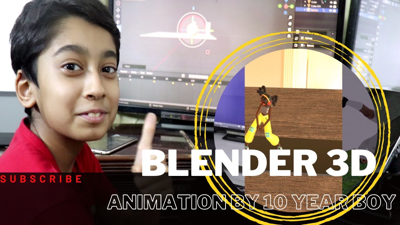 10 year old 3d animator's first video using Blender [inspired by Ahad ...