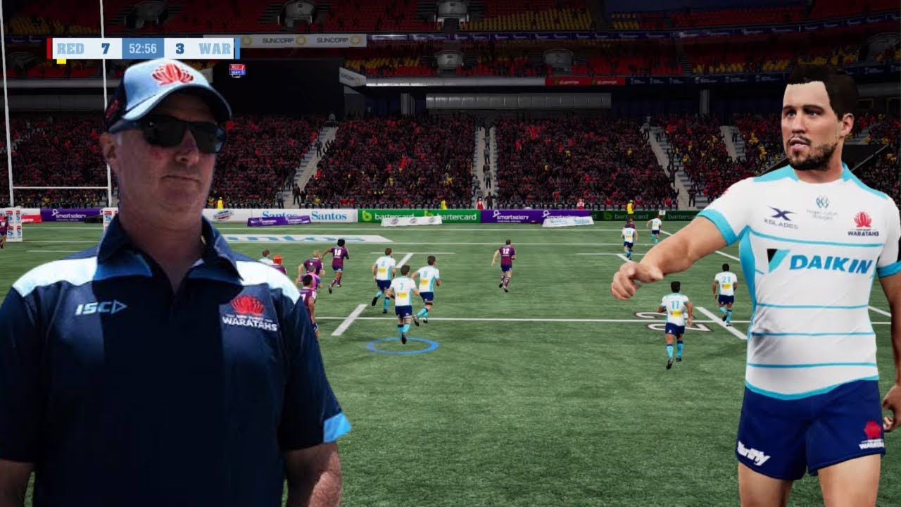 Rugby Challenge 4 - Be a Pro - Waratahs coach D Coleman happy D Pietsch ...