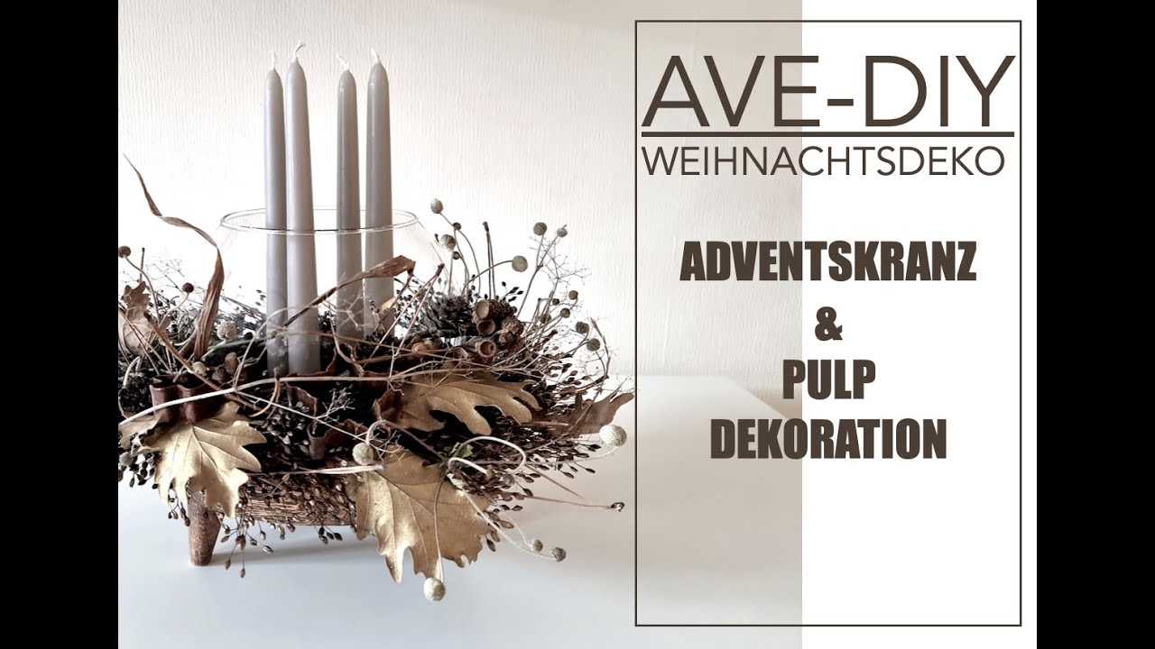 Adventskranz Inspiration. Dekoration aus Pappe. - YouTube