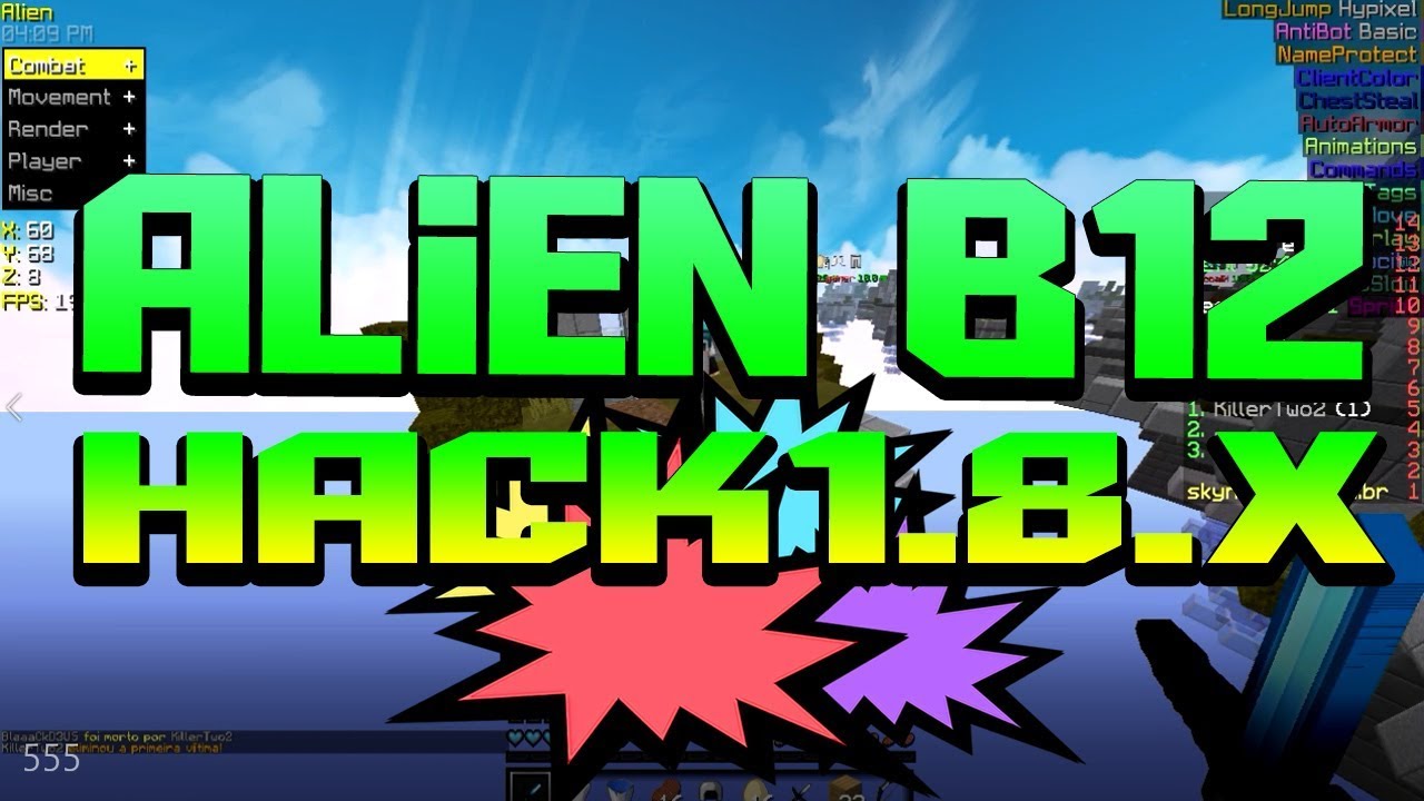 HOLA ! [ Nice Hack For Minecraft 1.8.X Alien B12 ] w/Download - YouTube