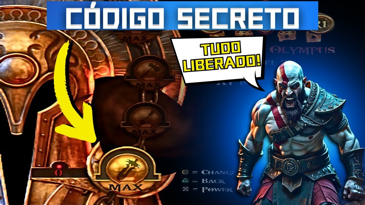 Como colocar CÓDIGO SECRETO no God of War - Como começar GOD OF WAR com ...